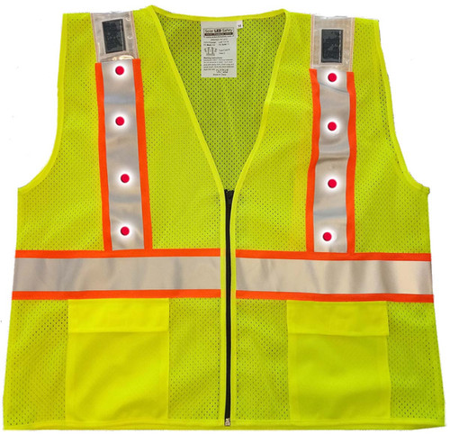 ANSI 2 Solar Vest | Solar LED Safety