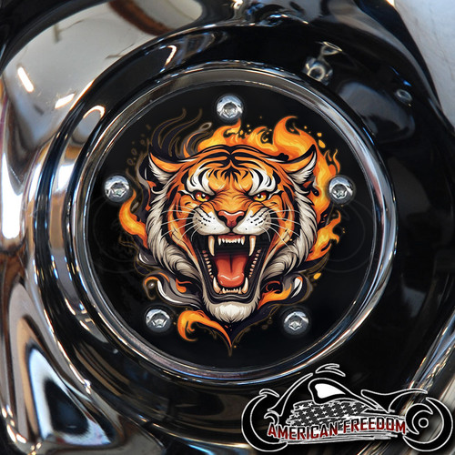 Flame Tiger | Harley Davidson Timing Cover | Customderbys