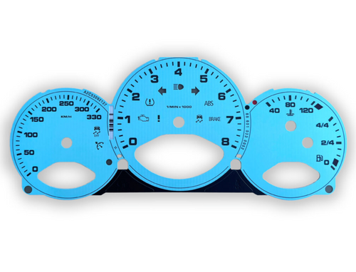 Porsche 911 / 997.2 Gauge Face – Manual – 330 KMH – Miami Blue | Auto ...