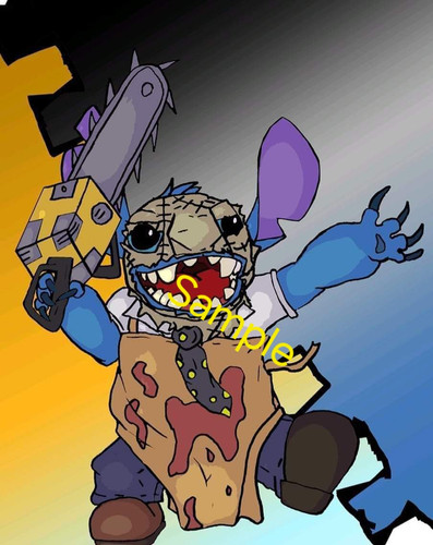 Stitch as Leatherface 11x14 Matte Print | MarvelousComicCloset