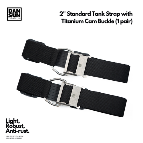 2" Tank Strap with Titanium Cam Buckle (1 pair) | Dan Sun Titanium