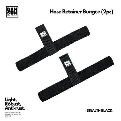 Hose Retainer Bungee (3pc) - Sidemount Harness System | Dan Sun Titanium