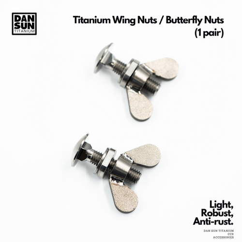 Titanium Wing Nuts for CCR Backplates (1 pair) | Dan Sun Titanium