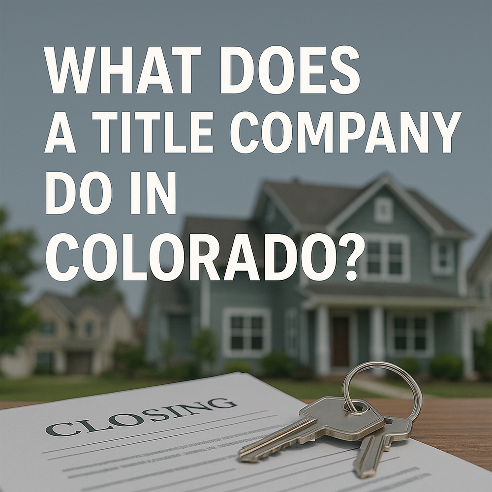 What Does a Title Company Do in Colorado?