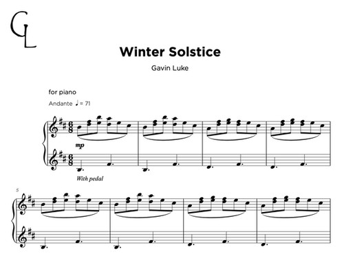 Winter Solstice (Solo Piano) | Music | Gavin Luke