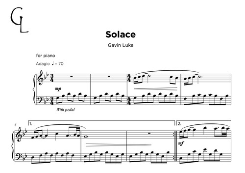 Solace (Solo Piano) | Music | Gavin Luke