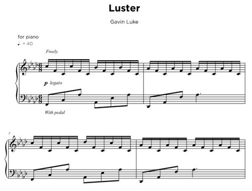 Luster (Solo Piano) | Music | Gavin Luke