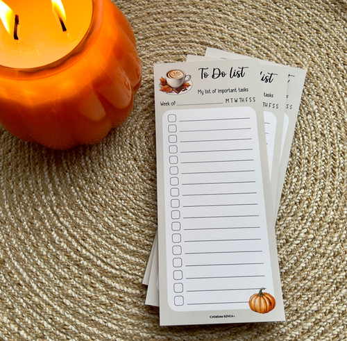 Fall-Themed To Do List/Notepad | Creations Kinga Plus