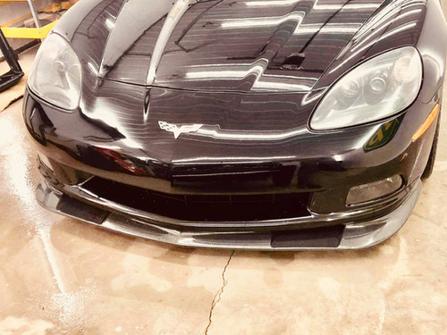 C6 BASE FRONT SPLITTER - carbon fiber | Veloz Designs