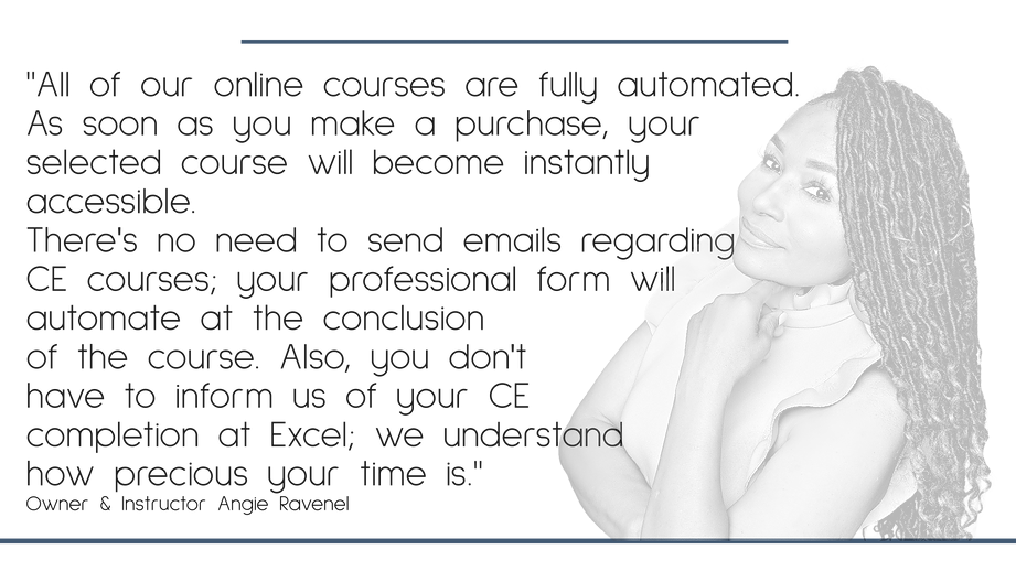 Cosmetology CE| Excel Continuing Education, Online Approved, All Beauty ...