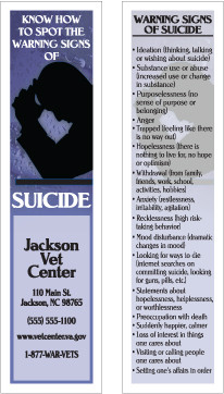 Suicide Prevention (Bookmarks) | Creative