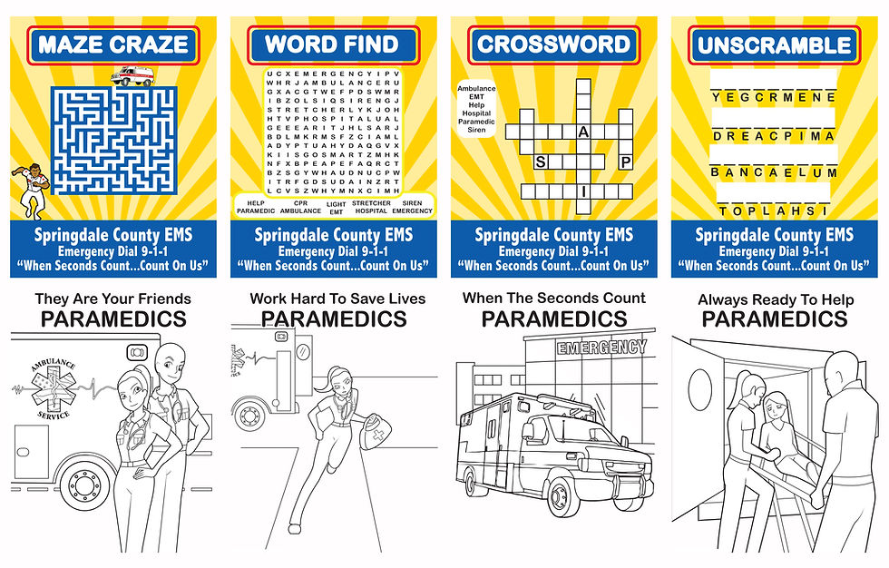 Emergency Medical Services (EMS, EMT, Paramedic) Activity Cards | Creative