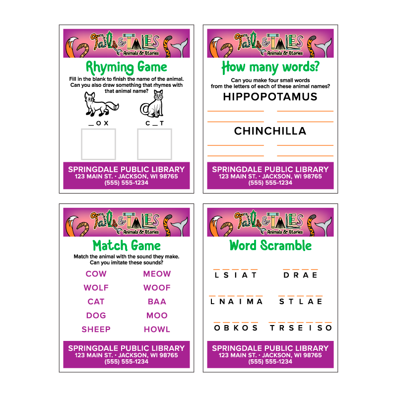 Tails & Tales Activity Cards | Creative