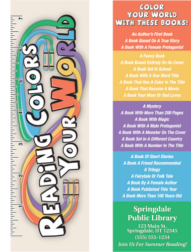 Reading Colors Your World Ruler Bookmark Combo | Creative