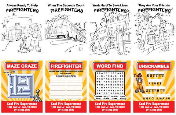 Fire Department Activity Cards | Creative
