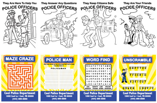 Police Department Activity Cards | Creative