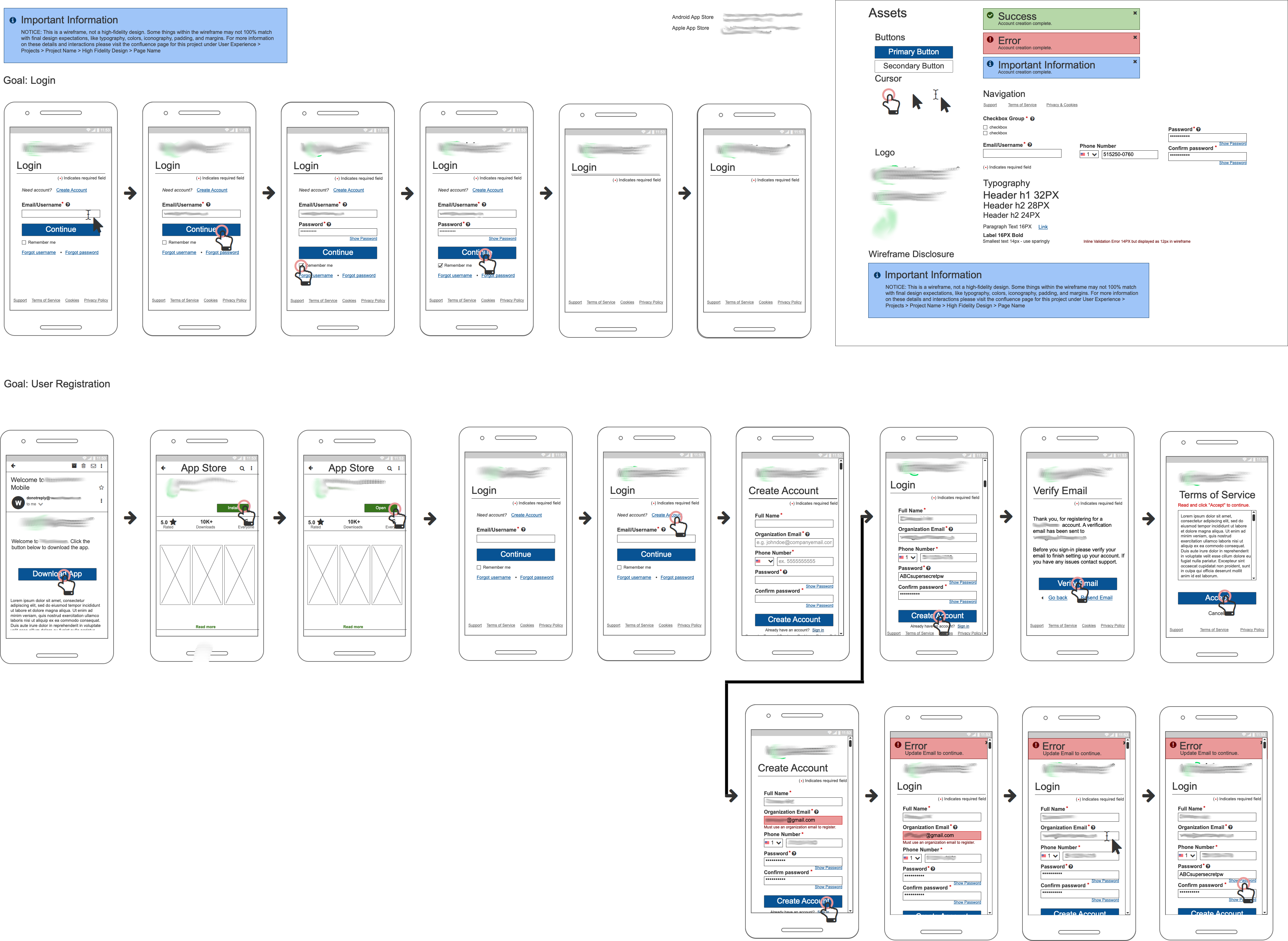 Mobile App/User Flow | Willbrown