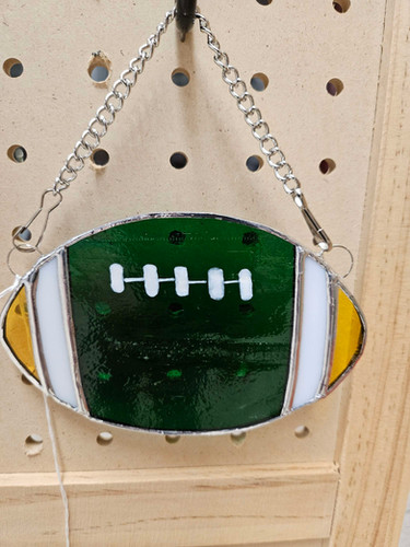 Stained Glass Football Suncatcher | Lucky13 Creations