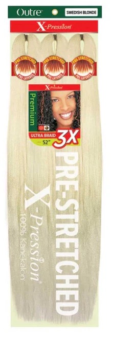 Pre Stretched Braiding Hair 52 Inch Synthetic Braiding Hair #613 | F&J ...