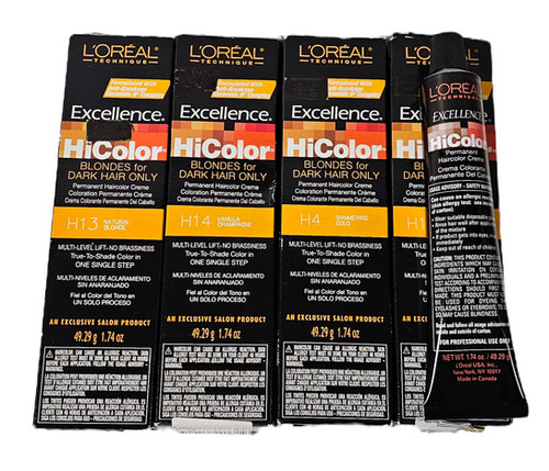 L'Oreal excellence Hicolor; Blondes; dark hair only; permanent hair ...