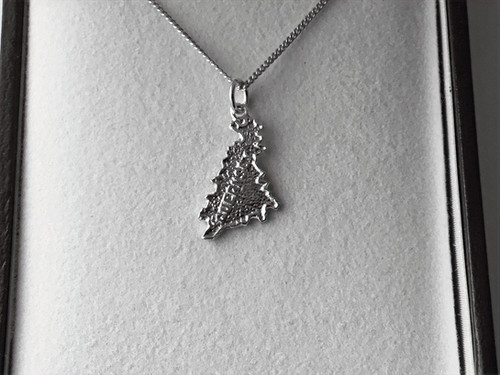 Silver Guernsey Map/Chain | GUERNSEY JEWELLERY