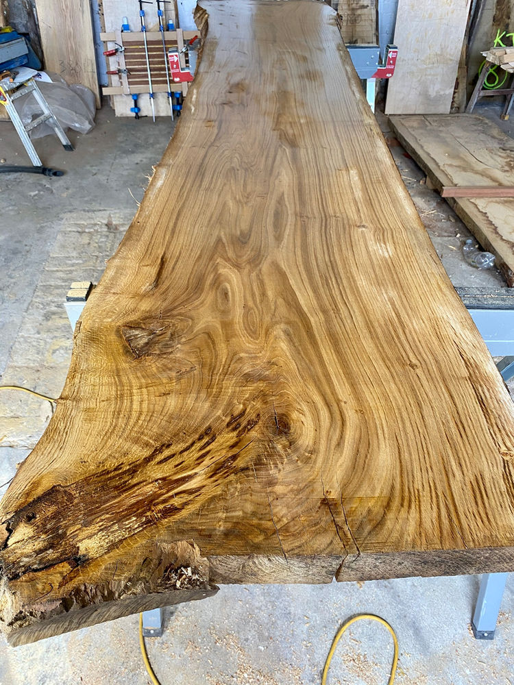 Air dried Prime Grade Waney Edge Oak Slab for sale