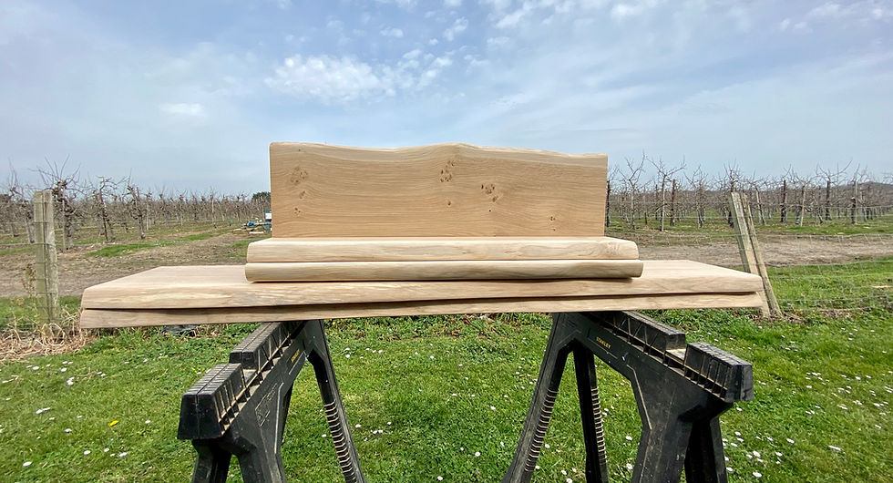 Rustic Oak Shelves Made To Mesure From Our Waney Edge Oak