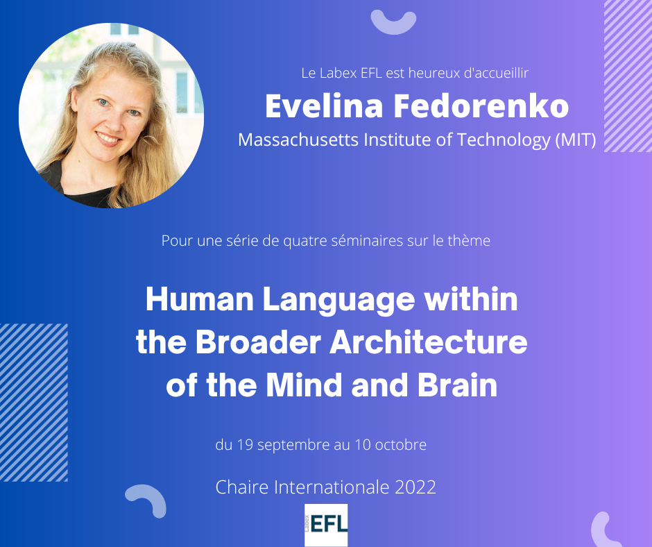 International Chair 2022 - Evelina Fedorenko