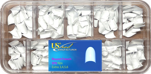 USN Round French Tip Box (575 Tips) | US NAIL ZONE