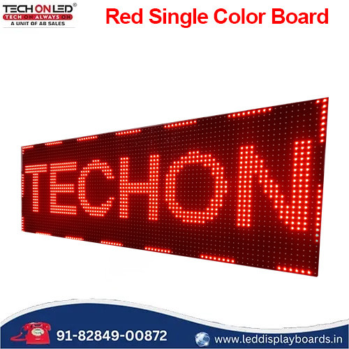 SINGLE COLOR RED & YELLOW LED DISPLAY BOARD 24 INCH By 6 INCH WIFI AC ...