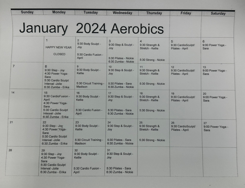 Classes | Walton Athletic 24