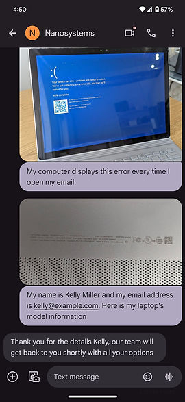 Text for Service | Nanosystems