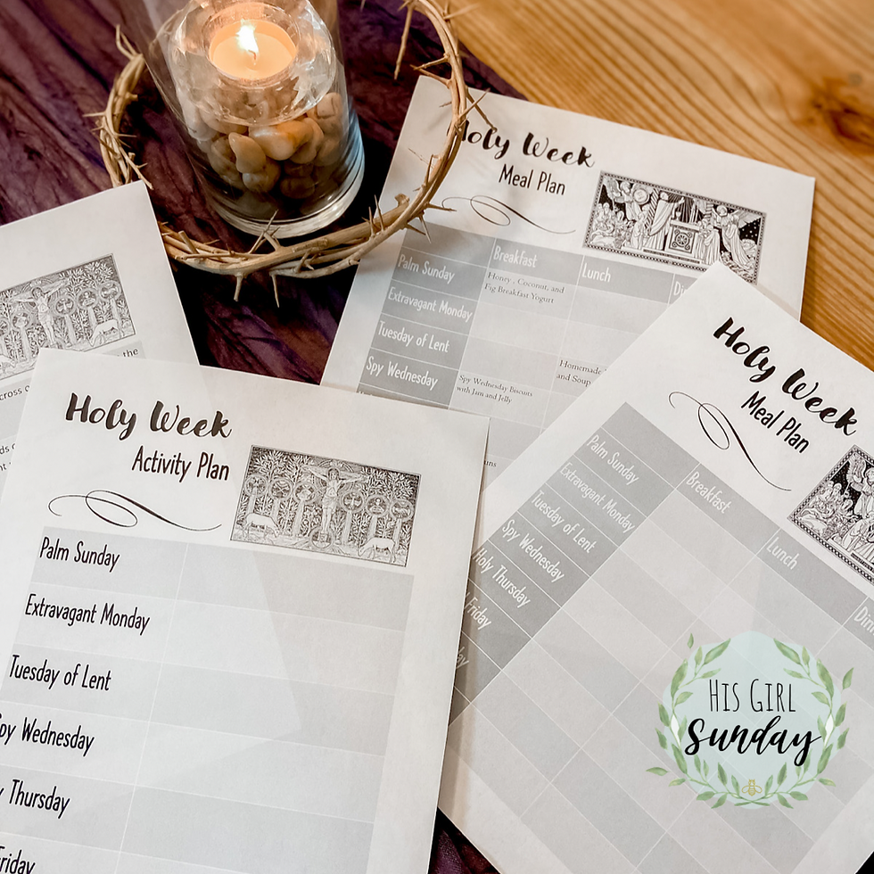 Holy Week Activity & Meal Plan Printables | HisGirlSunday