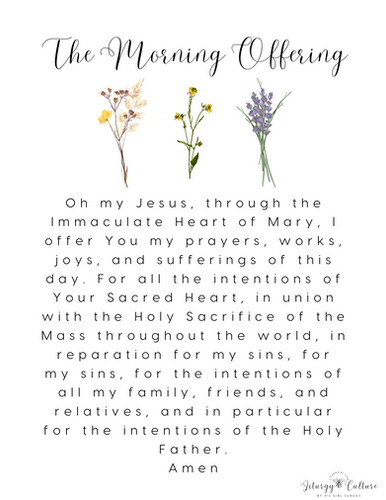 The Morning Offering Simple Printable | HisGirlSunday