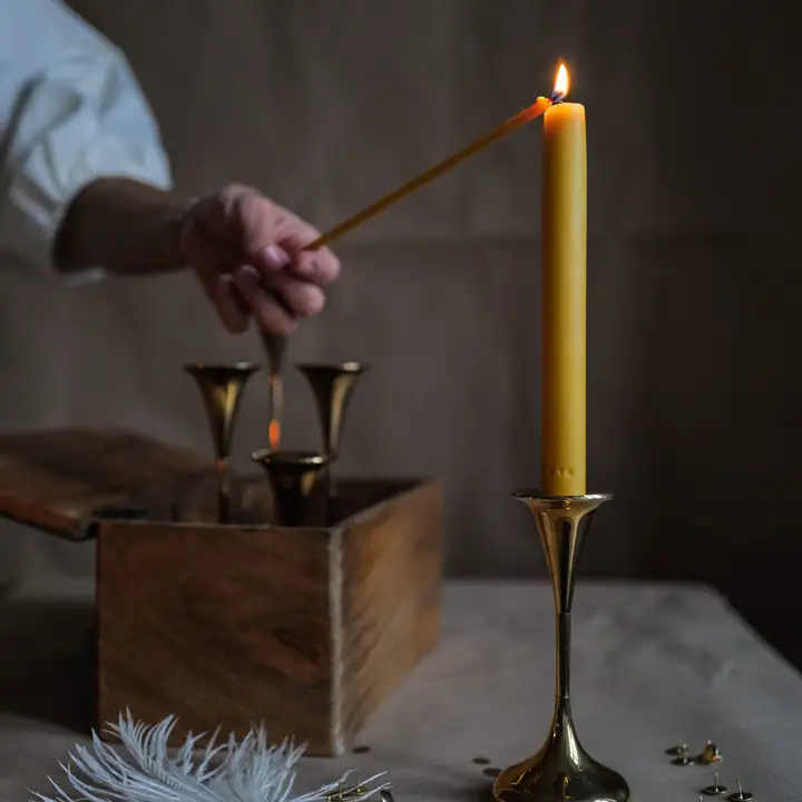 100% Beeswax Tapers- Set of 2 | HisGirlSunday