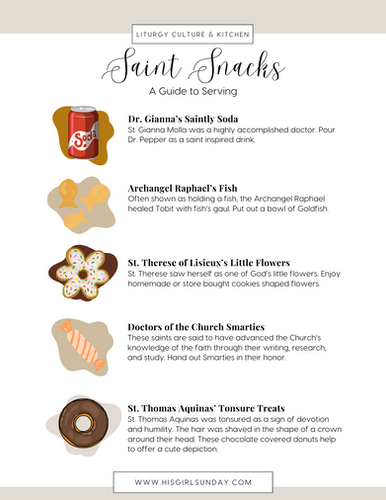Saint Snack Serving Guide: His Girl Sunday's Tips