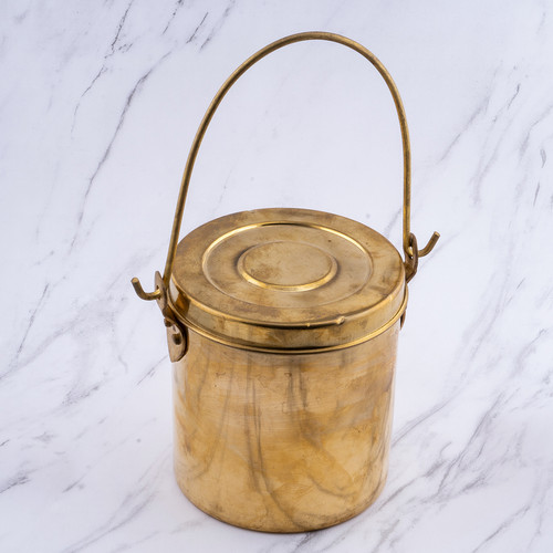 Brass Container With Handle | Brass House