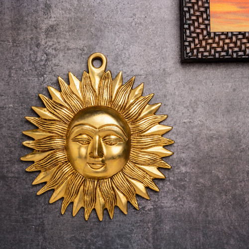 Brass Metal Sun Face Hanging Statue | Brass House