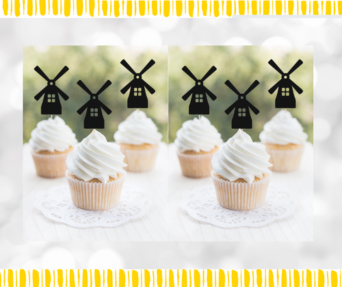 Windmill Cupcake Toppers | Big Mabel