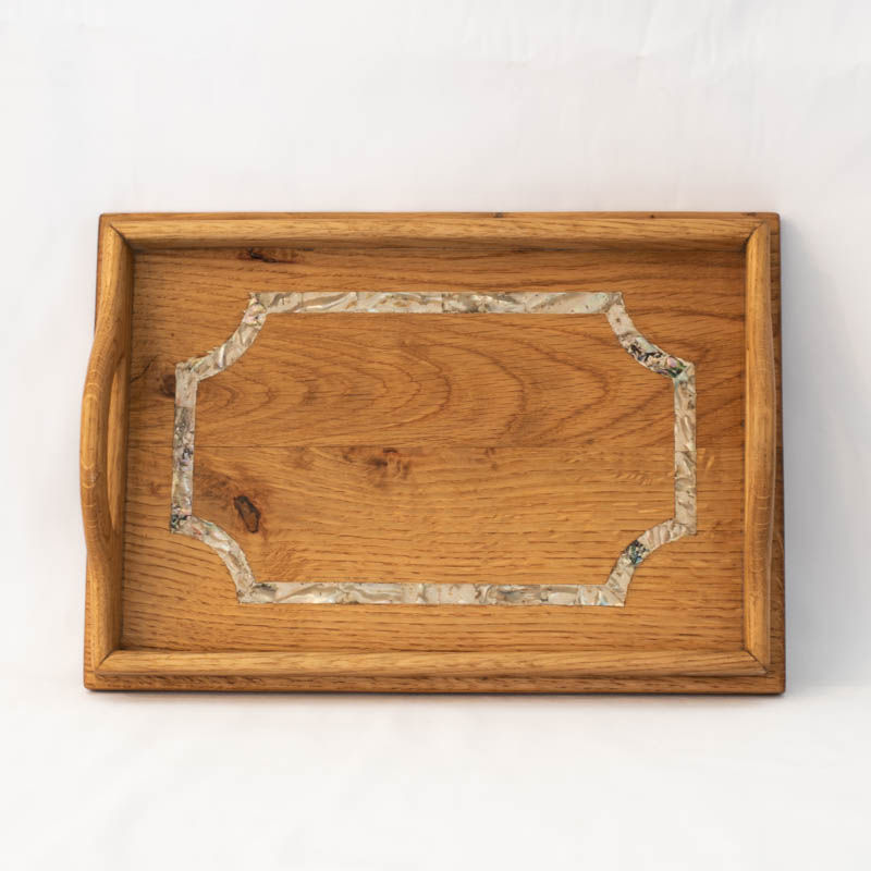 Shell inlay wooden tray | Heart Of Abalone