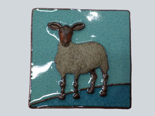 Sheep Decorative Ceramic Tile | Pagoda Interiors