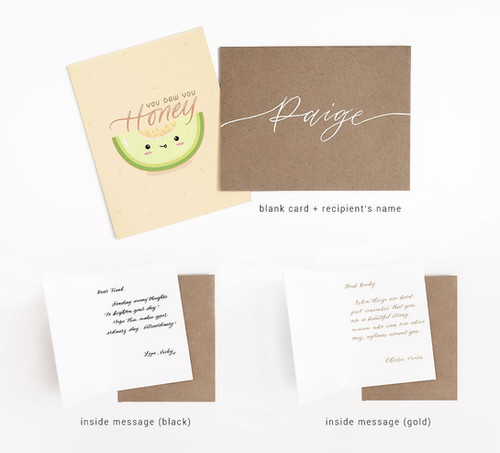 Card with Customizable messages | Vivi Lettering