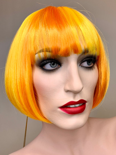 fluorescent citrus bob wig | Super Mannequin