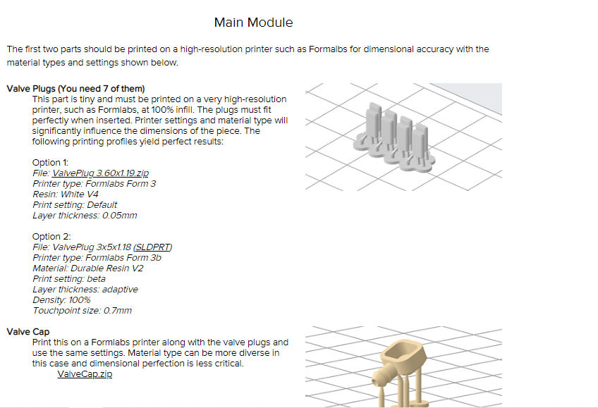 3D printing resolution for the valves. | SoftRobotics.IO