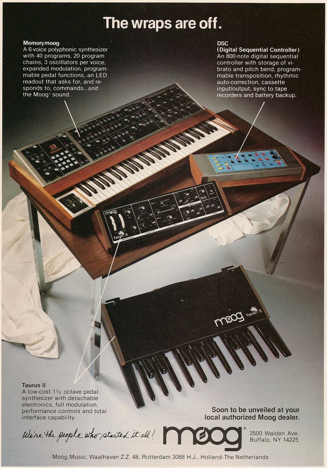 The Wraps Are Off! Moog Campaign, 1982.