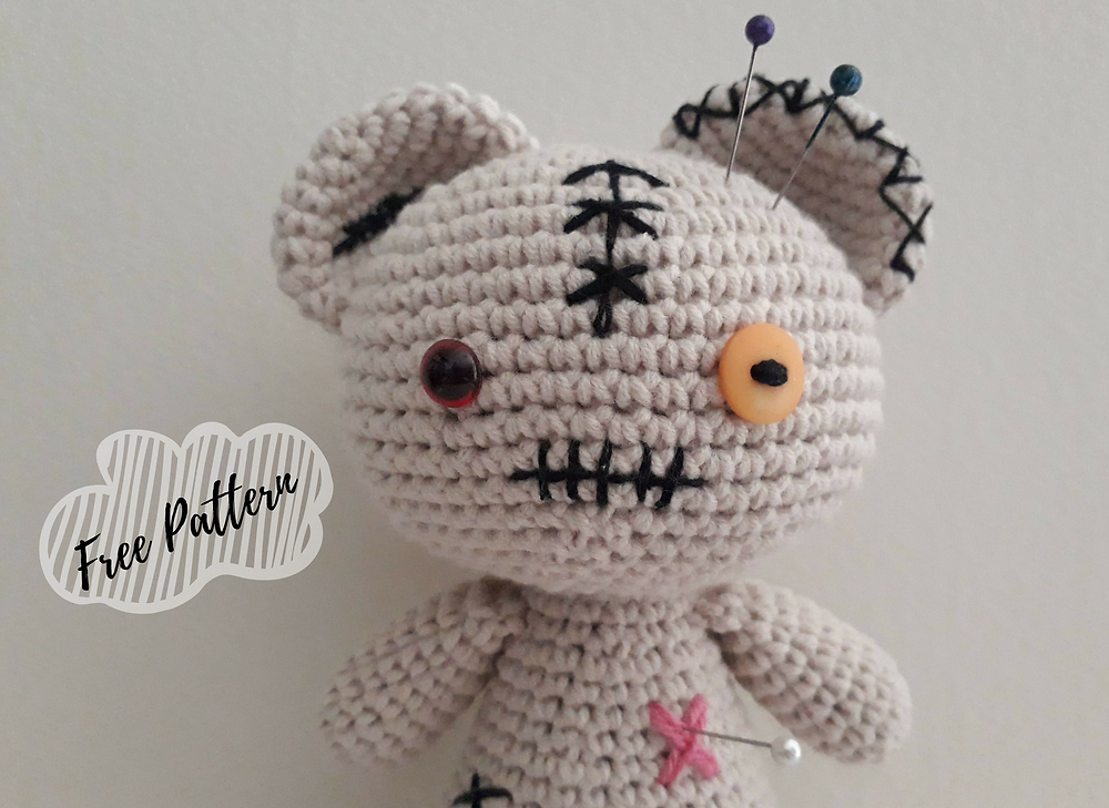 Fergus, the voodoo bear free pattern