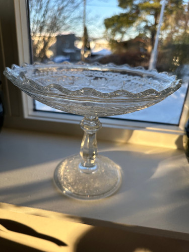 Stort og flott stettefat i glass | Tønsberg Antikk