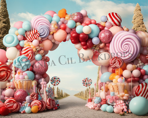 Candyland Birthday Backdrop | Amanda Cil Backdrops