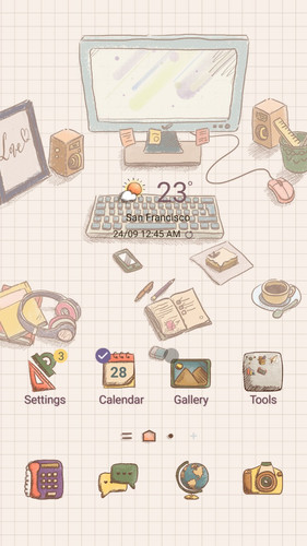 My Desk Doodle | Samsung Theme | PhintonART