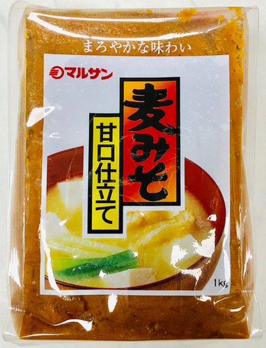 マルサン 麦みそ 甘口仕立て MARUSAN MUGI MISO AMA KUCHI JITATE SOYBEAN PASTE 1 KG ...